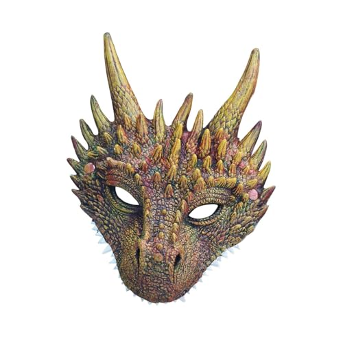 Masque Dragon 3D Or Réaliste – Costume Unique